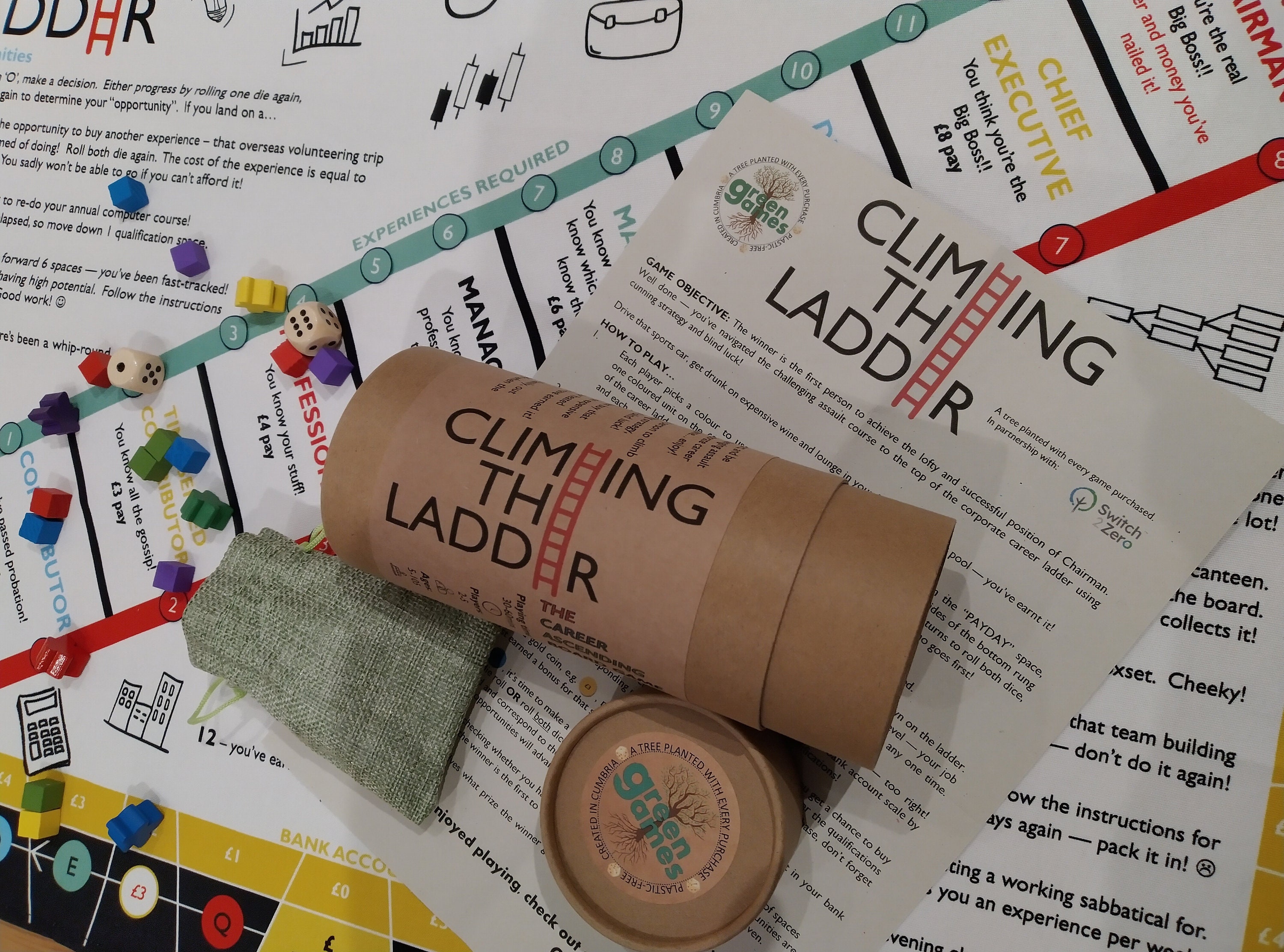 Plastic Free Family Board Game - Climbing the Ladder - Etsy