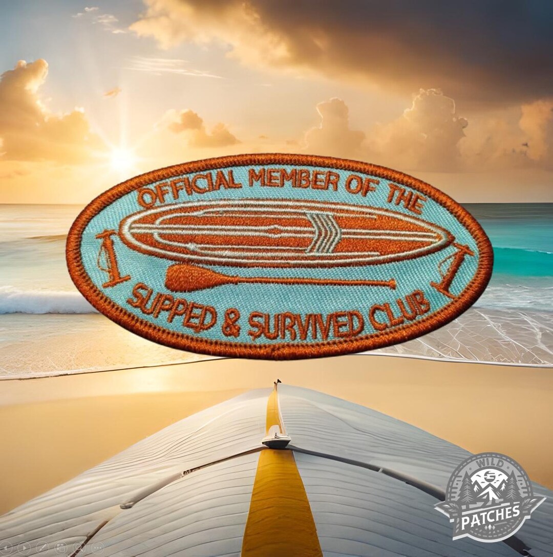 Wild Patches - Stand up Paddleboard (SUP) Large Embroided Patch/badge ...