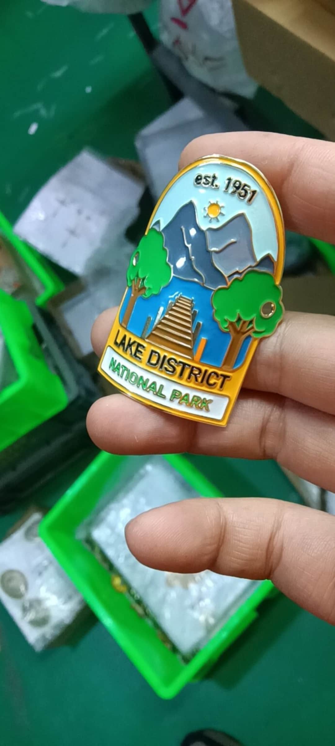 Lake District Walking Stick Badge/pin - Etsy