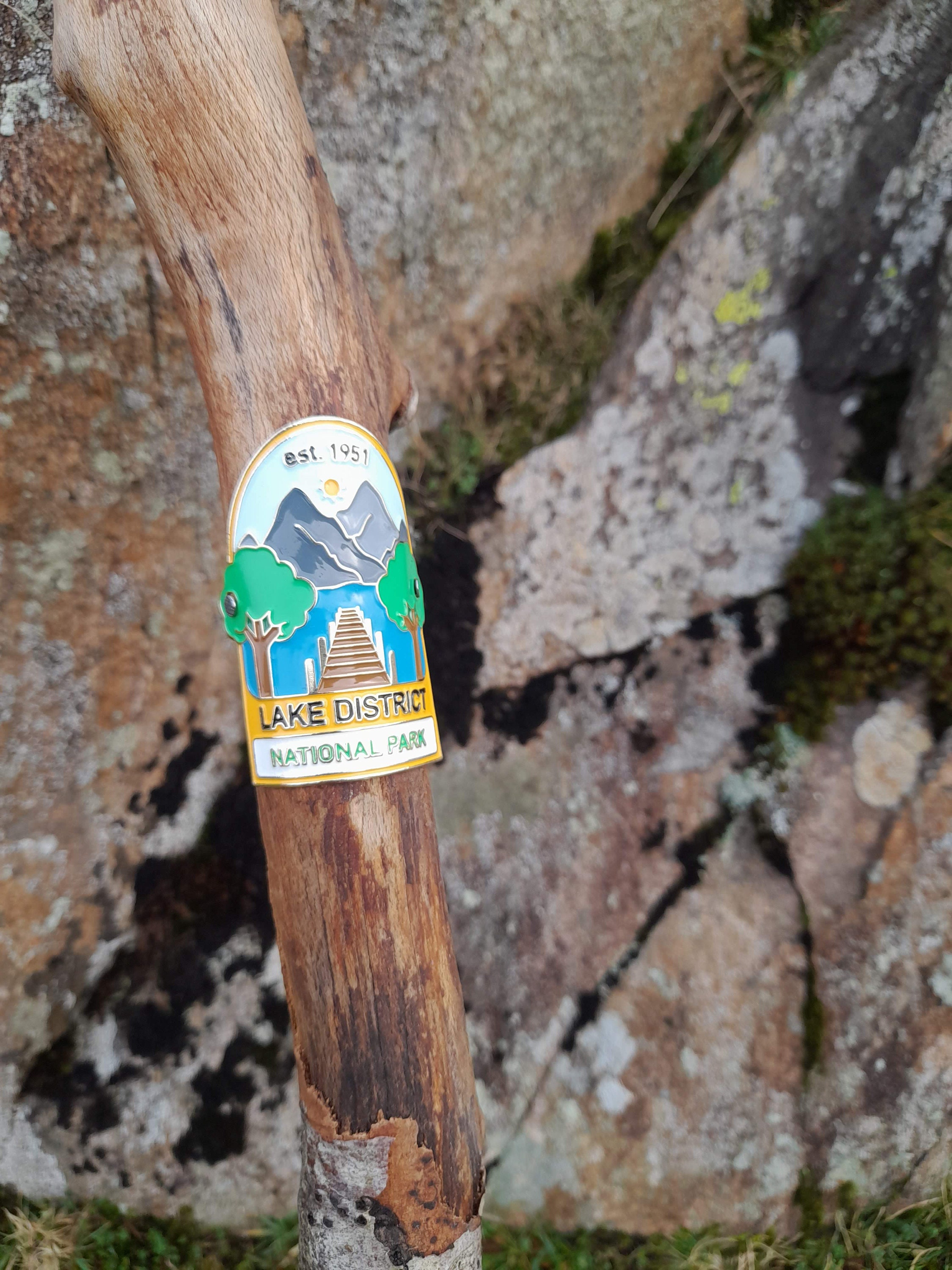 Lake District Walking Stick Badge/pin - Etsy
