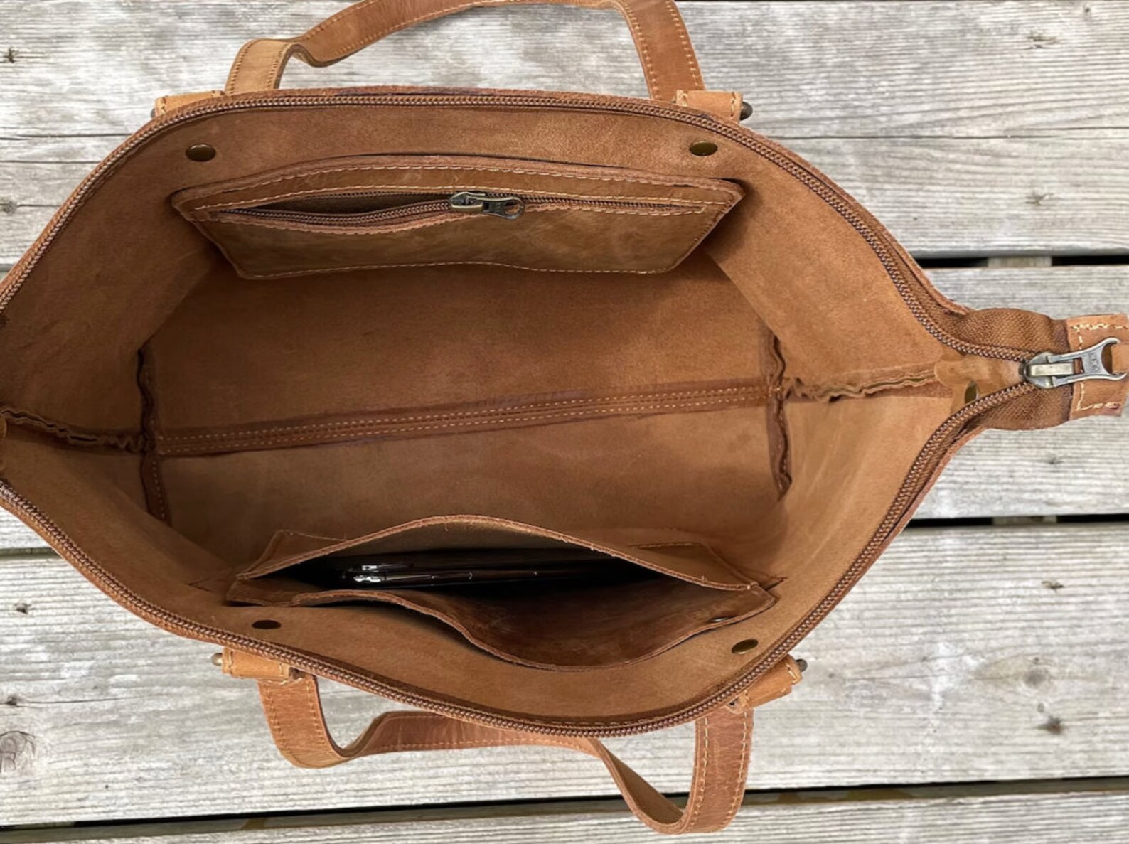 Full Grain Leather Tote Bag Handcrafted Rustic Purse With Adjustable ...