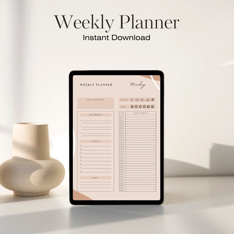 Eco-friendly Digital Weekly Planner Lifetime Access - Etsy