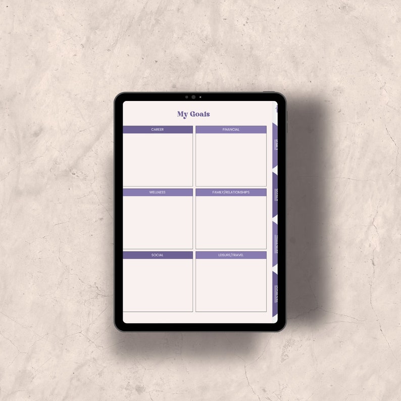Digital Planner for Personal Development Hyperlinked Navigation Goal ...