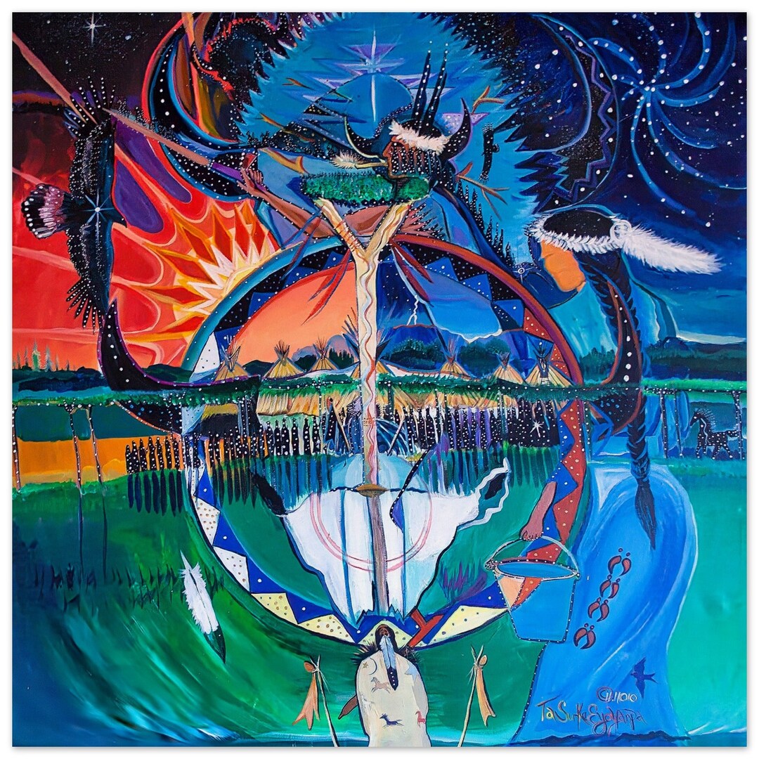 Fine Art Print - Original Lakota Artwork: Seven Generations - Etsy