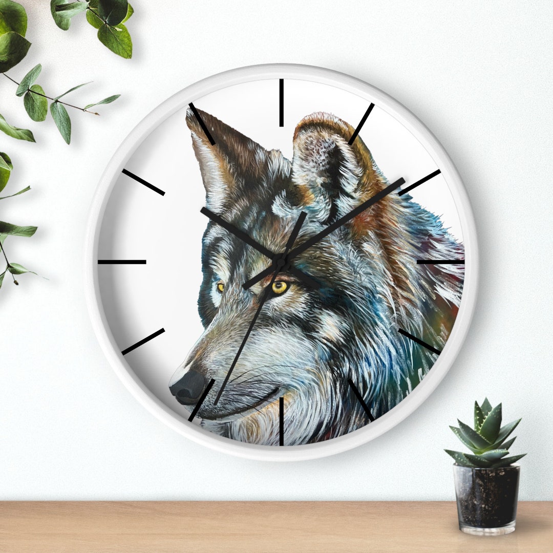 Wolf Wall Clock - Etsy