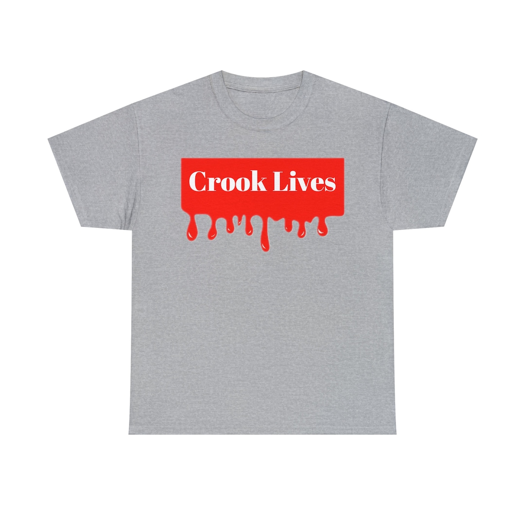 Crook Lives Logo Drip Club Wear Streetwear Graphic Tshirt - Etsy