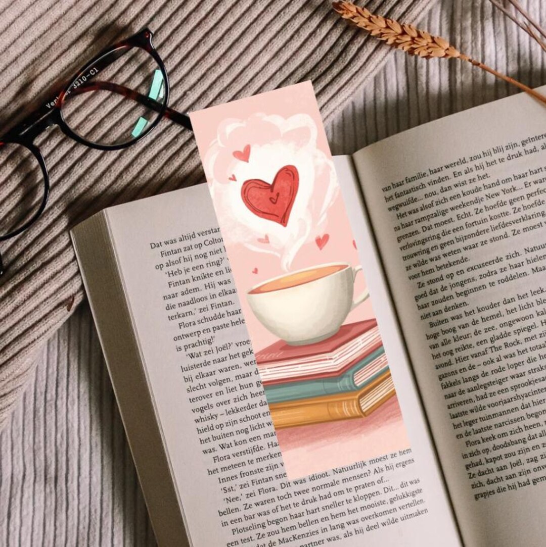 Printable Valentines Day Bookmark (2x6" PDF and PNG) - Etsy