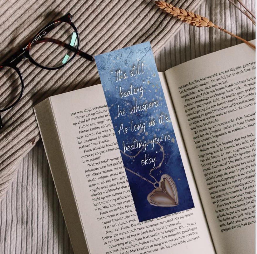 Inspirational Quote Bookmark: Still Beating Heart Locket (digital ...