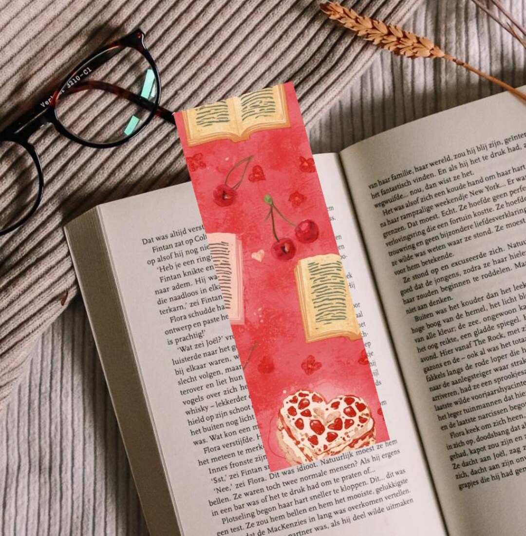 Printable Valentines Day Bookmark (2x6" PDF and PNG) - Etsy