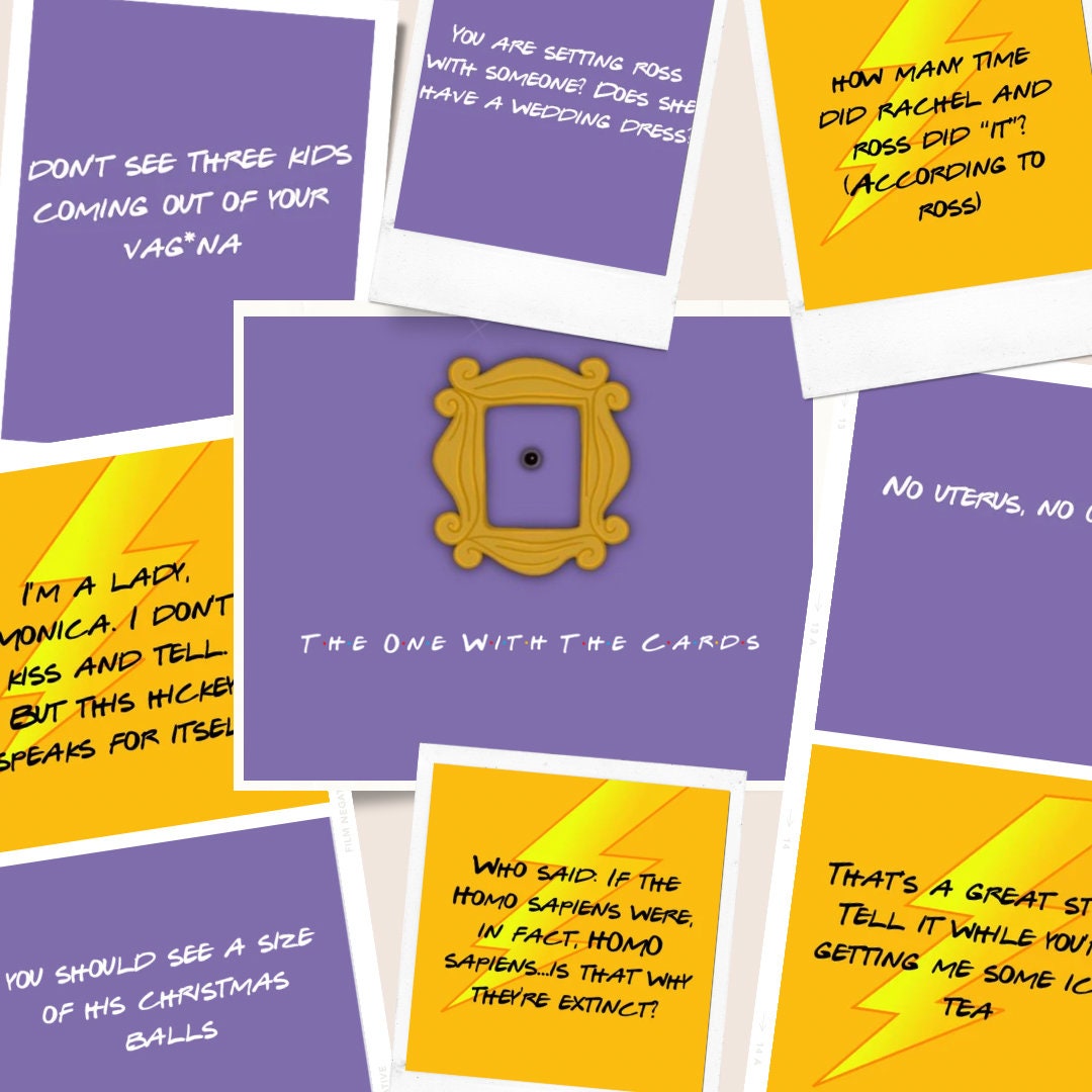 Friends Tv Show Game. Part 2, Friends Card Game, Printable Card Game ...