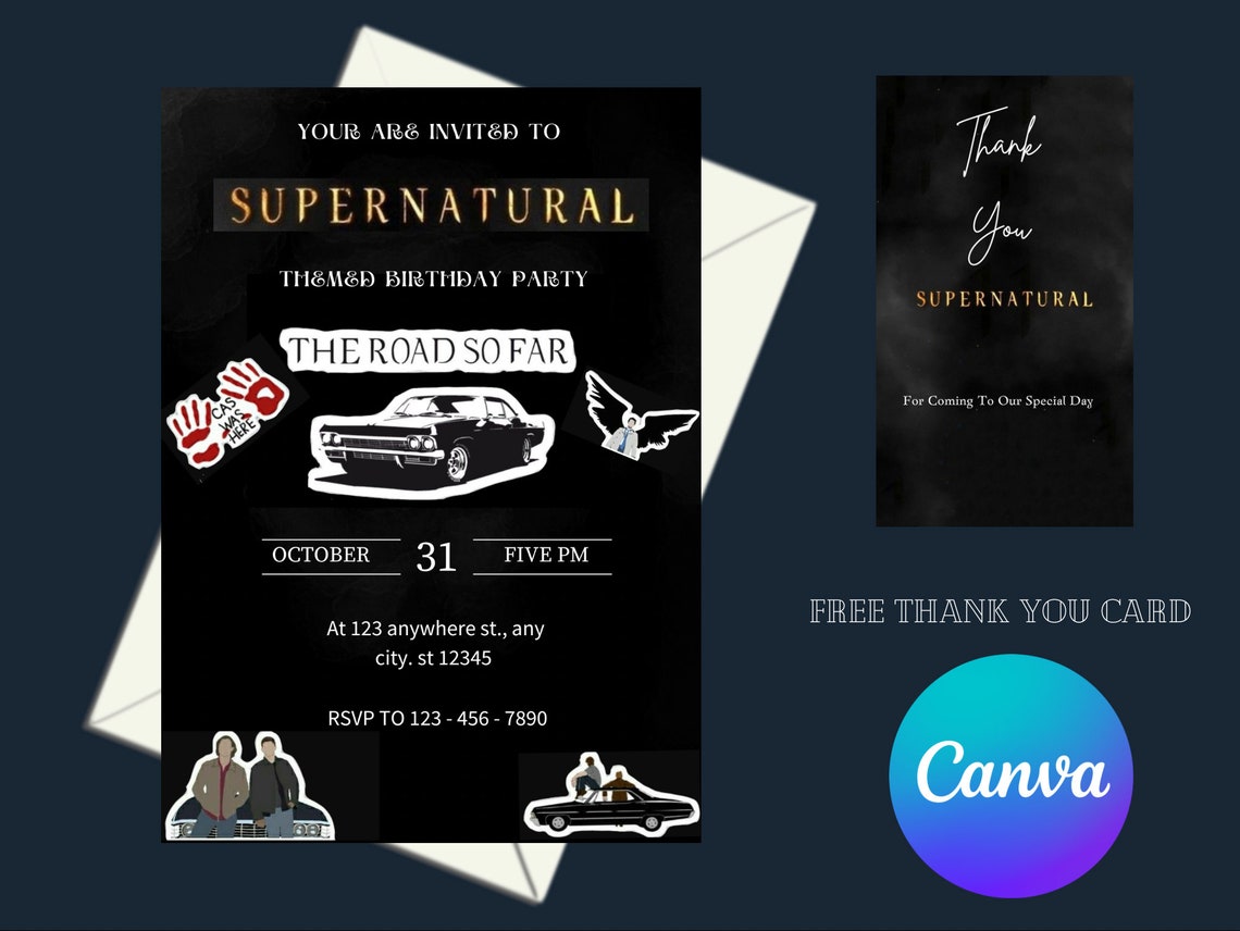 Supernatural Invitation, Supernatural Party, Supernatural Tv Show ...