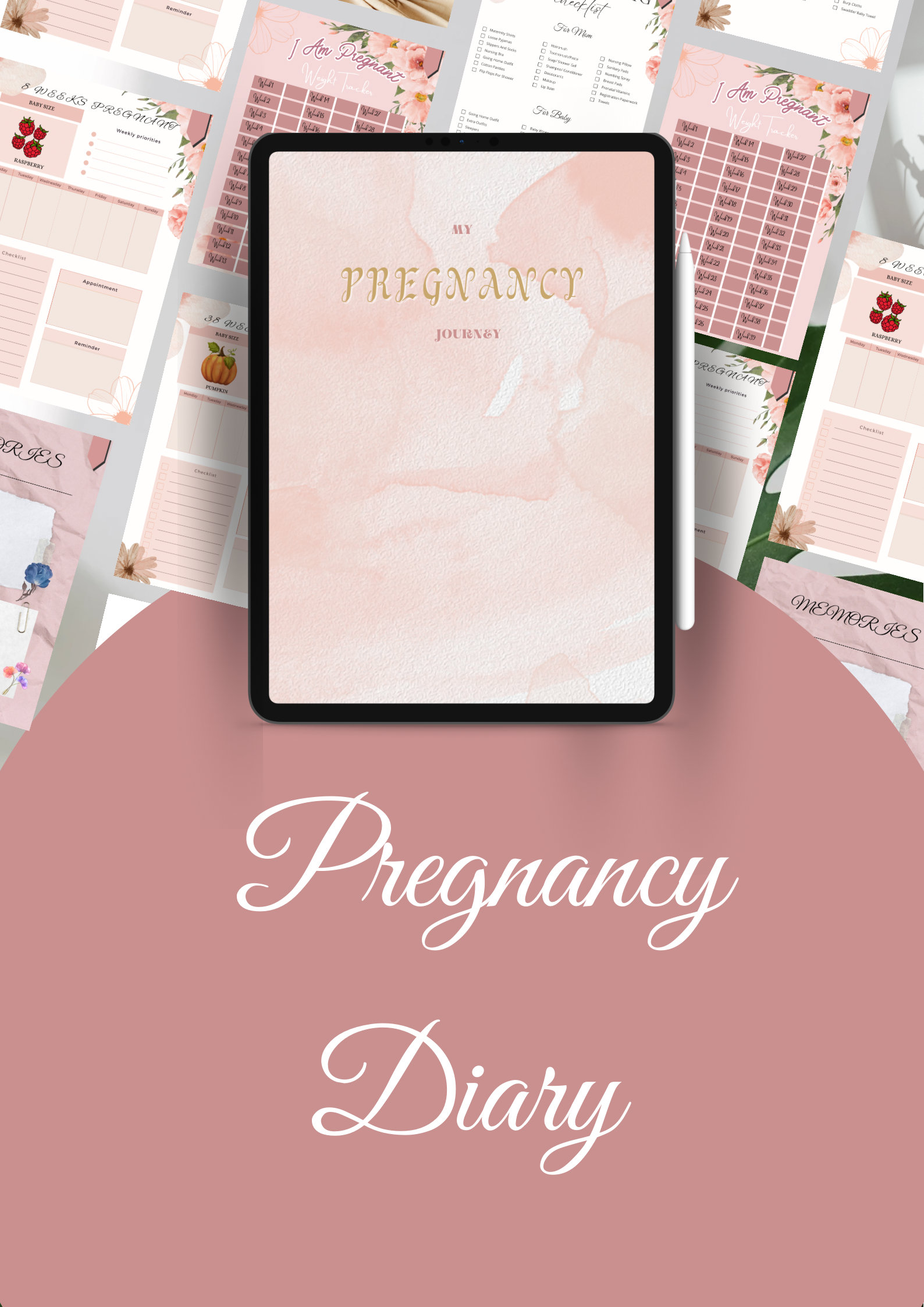 Pregnancy Printable Journal/ Printable Planner/ Pregnancy Planner ...