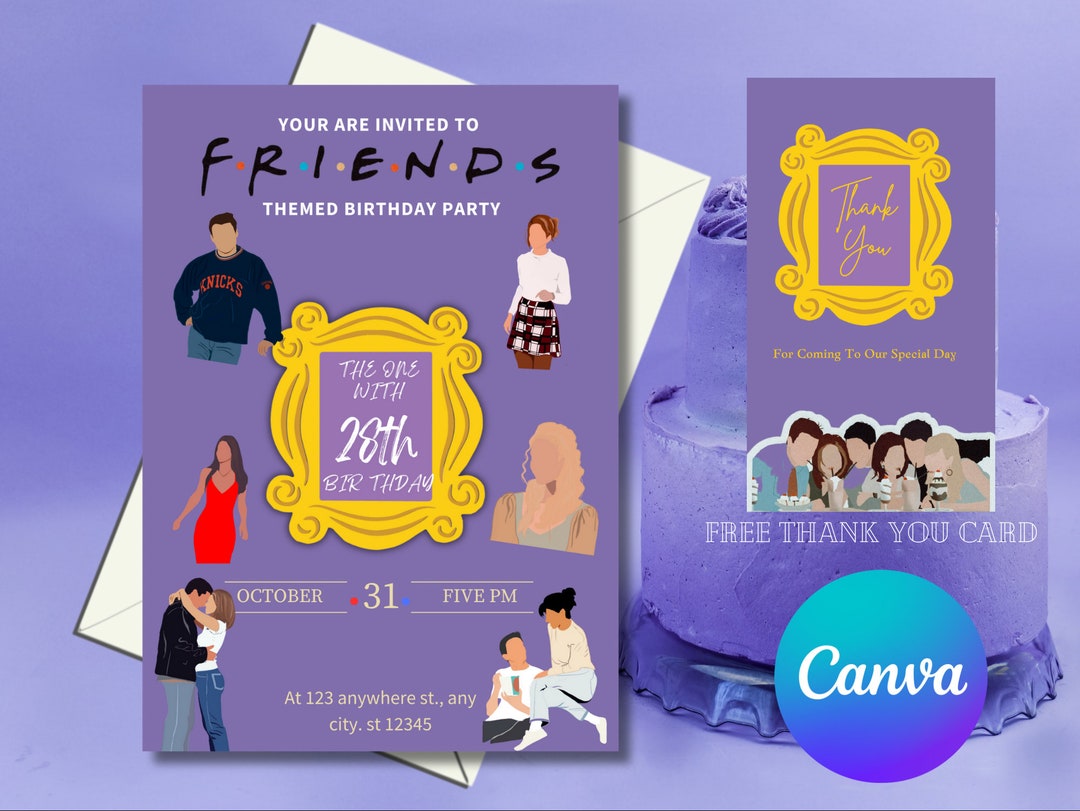 Editable Friends Birthday Invitation Friends Birthday Invite the One ...