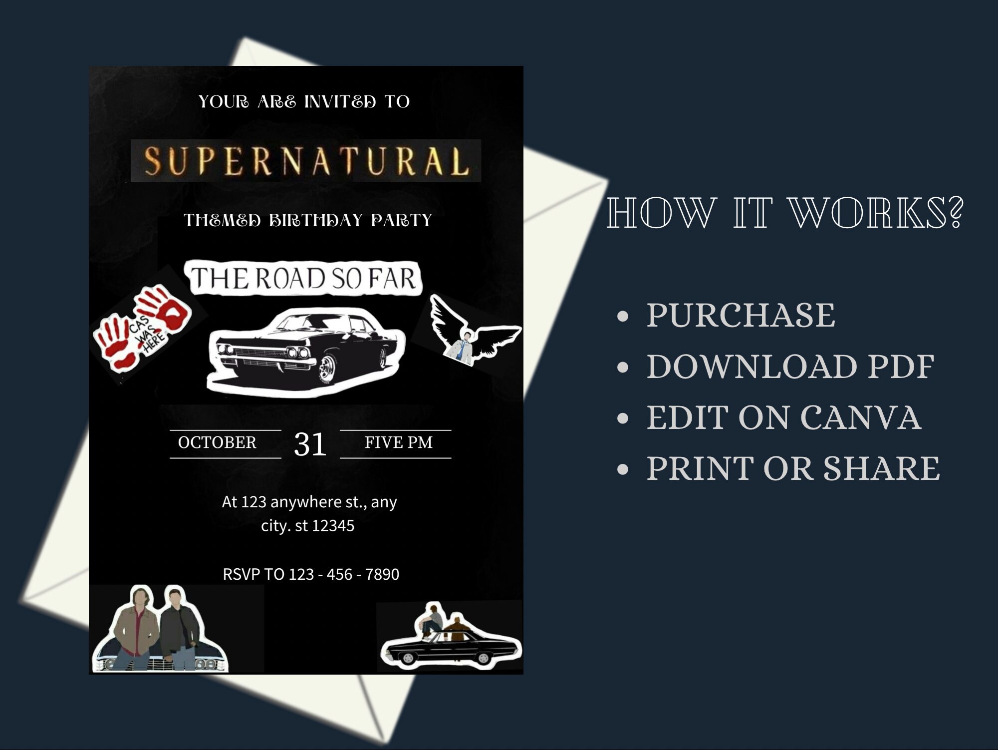 Supernatural Invitation, Supernatural Party, Supernatural Tv Show ...