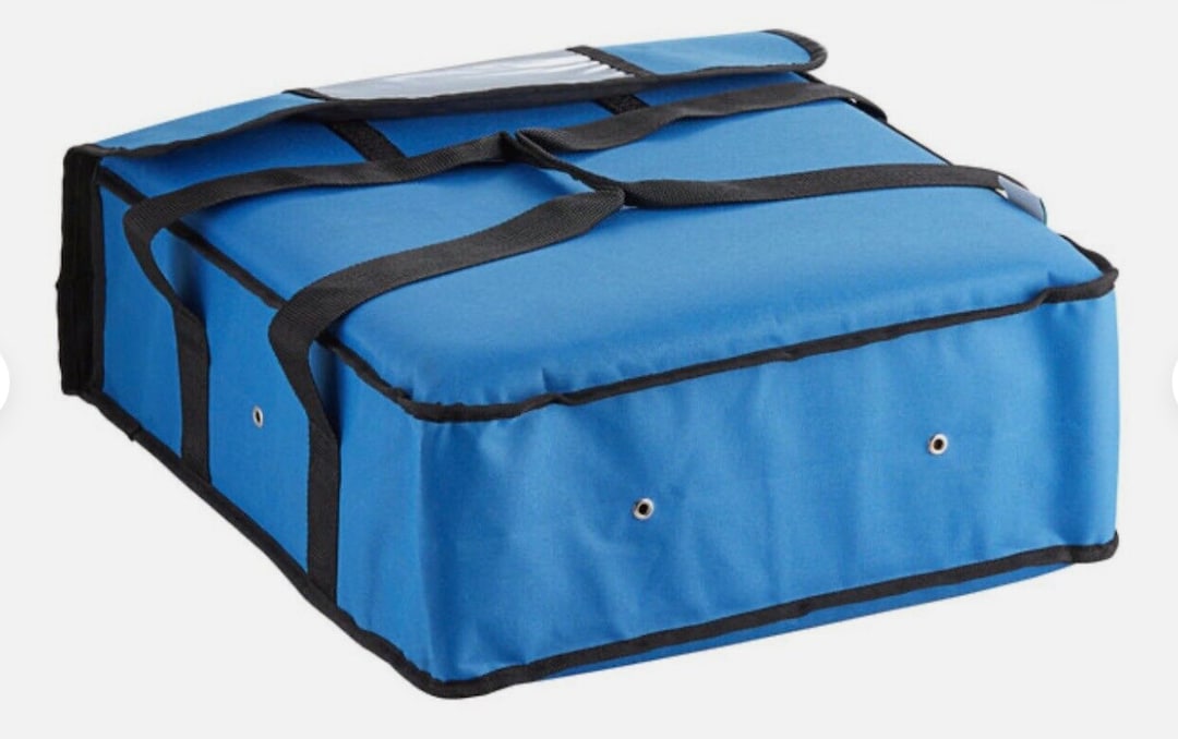Blue insulated Pizza Delivery Bag, Nylon, 18" X 18" X 2"holds - Etsy