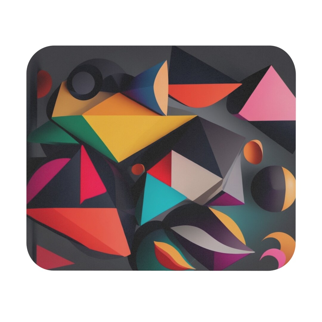 Multi Color Shapes Multi Color Mouse Pad Colorful Shapes - Etsy