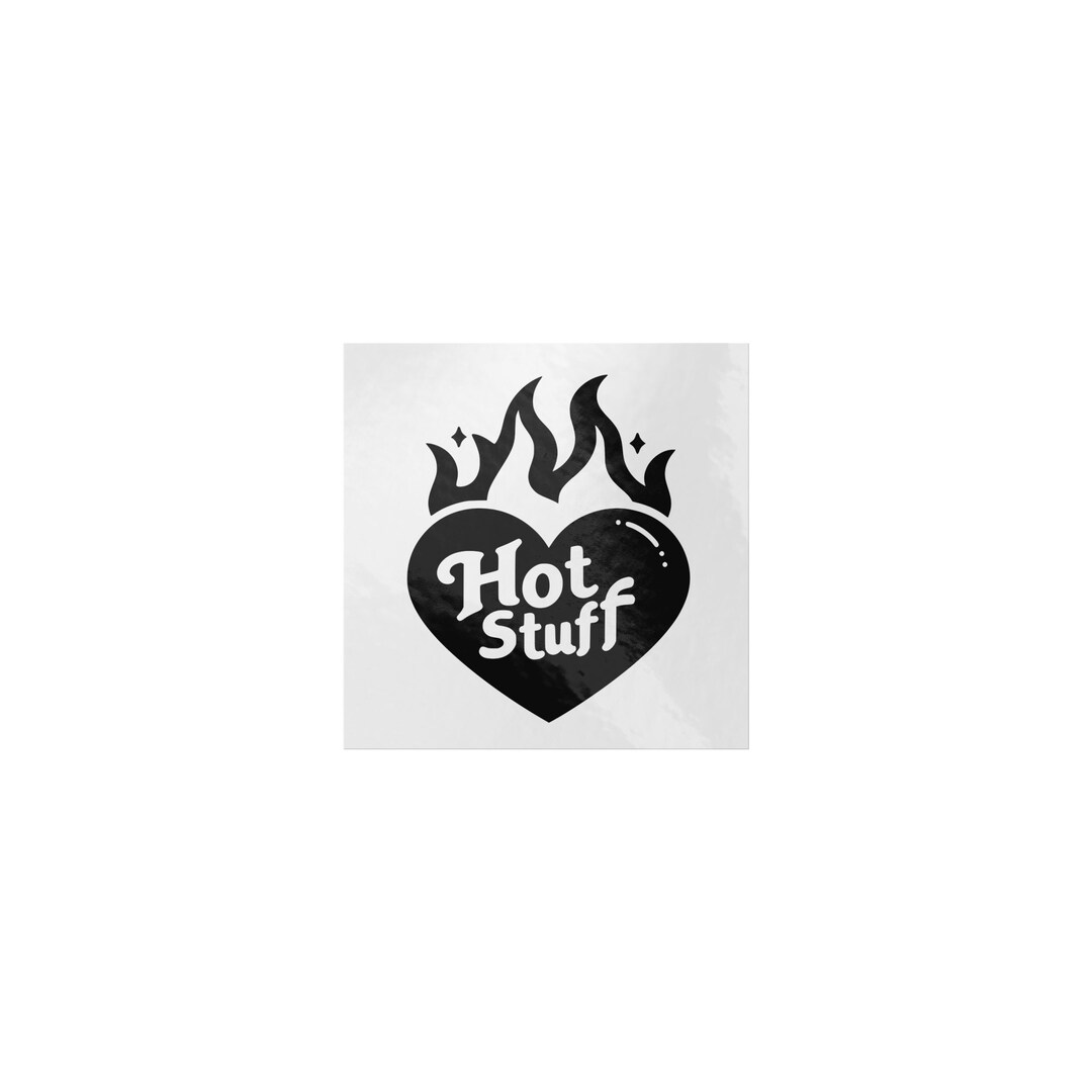Hot Stuff Sticker, Heart Sticker, Love Decal, Romantic Gift, Valentine ...