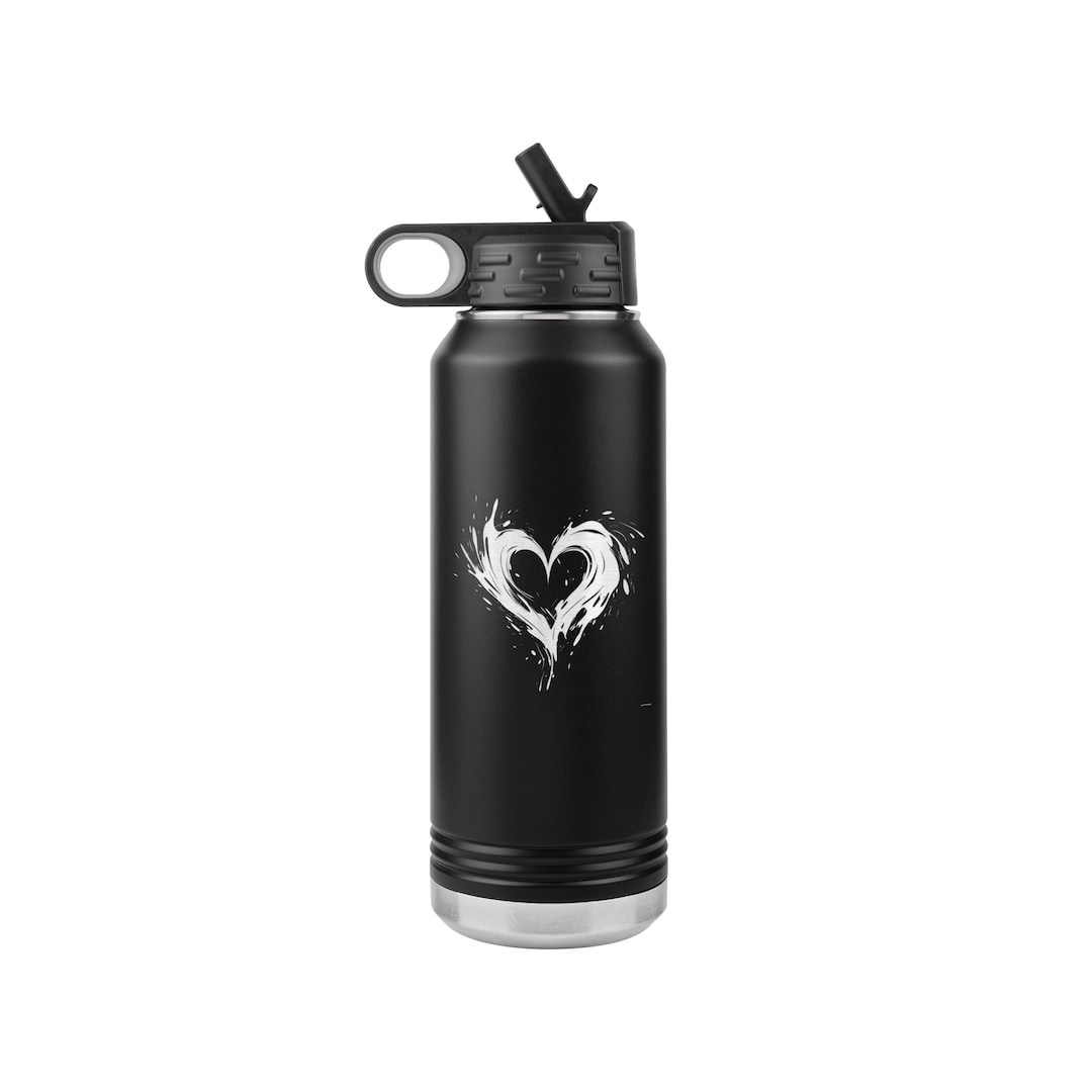 Heart Water Bottle, Love Water Bottle, Gift for Her, Hydration Gift ...