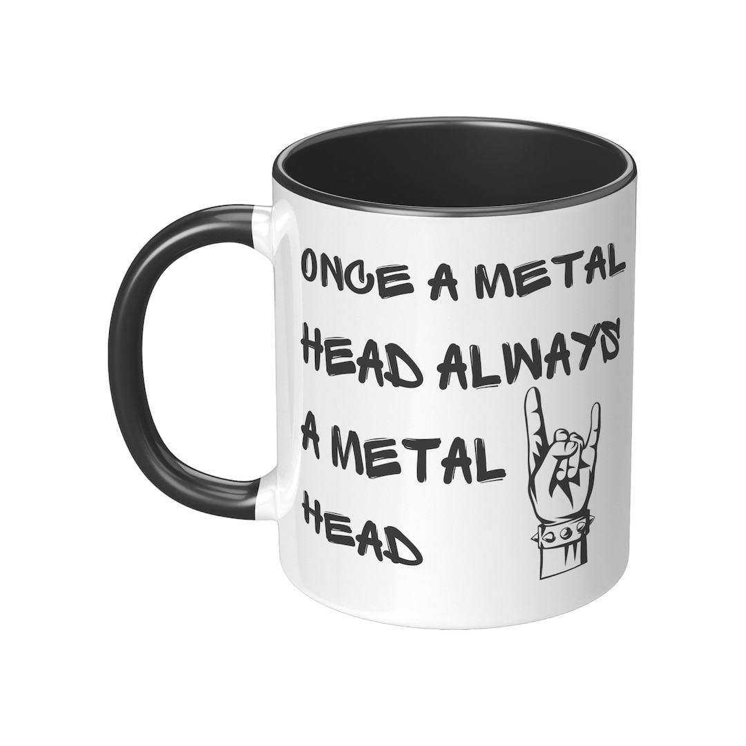 Metal Head Mug, Heavy Metal Gift, Music Lover Mug, Rock Music Gift ...