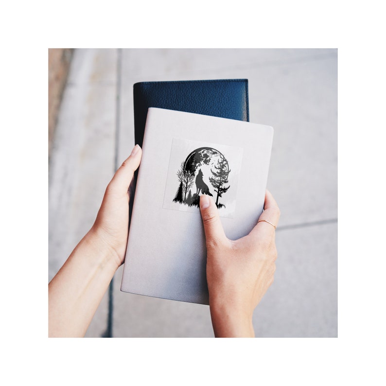 Wolf Sticker, Howling Wolf Decal, Moon Sticker, Wolf Moon Decal ...