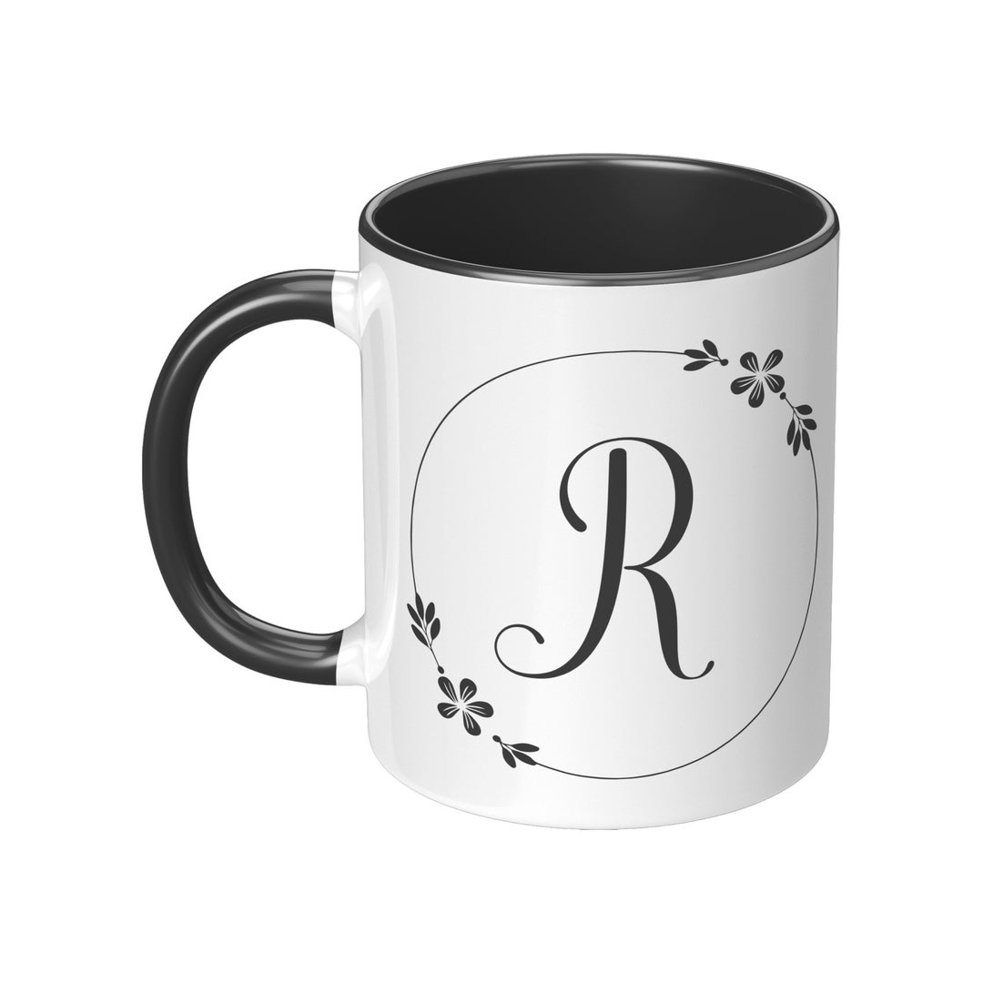 R Monogram Mug, Initial R Mug, Personalized R Mug, Gift for R Name ...
