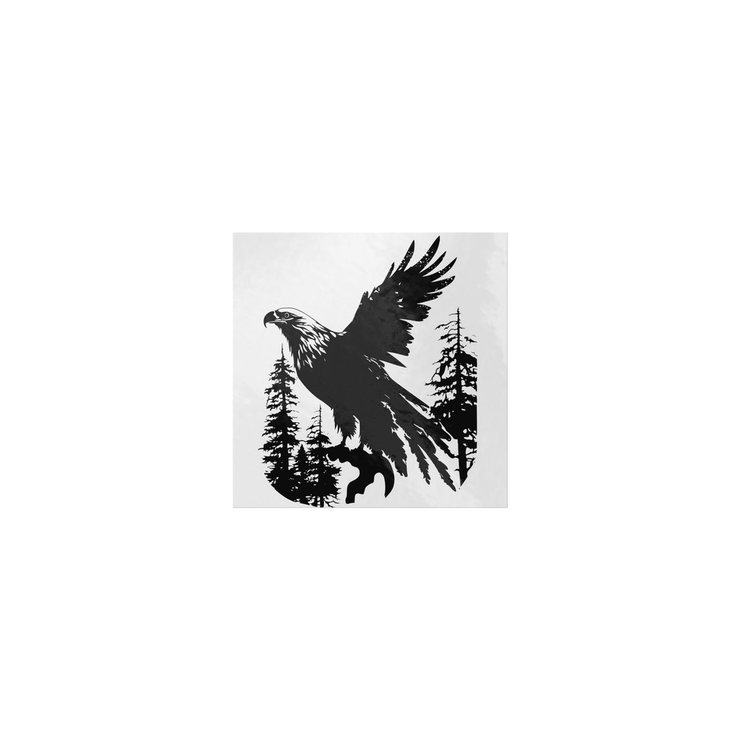 Bald Eagle Sticker, Eagle in Flight, Bird Sticker, Wildlife Decal ...