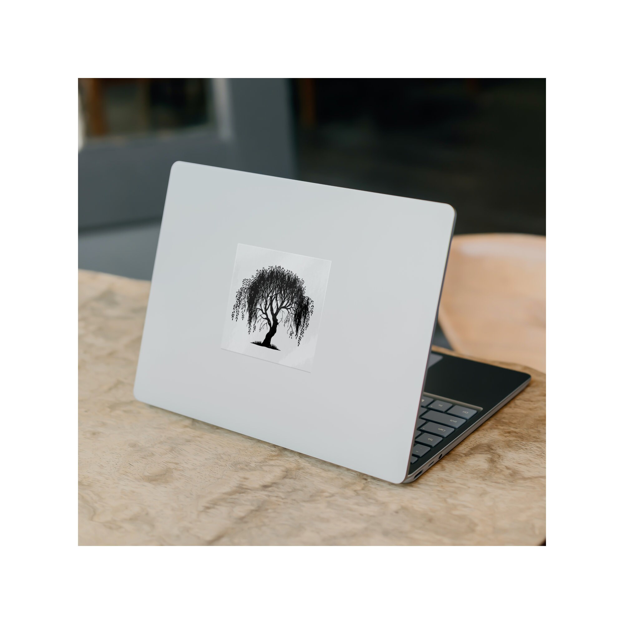 Willow Tree Sticker, Tree Decal, Nature Sticker, Laptop Sticker, Willow ...