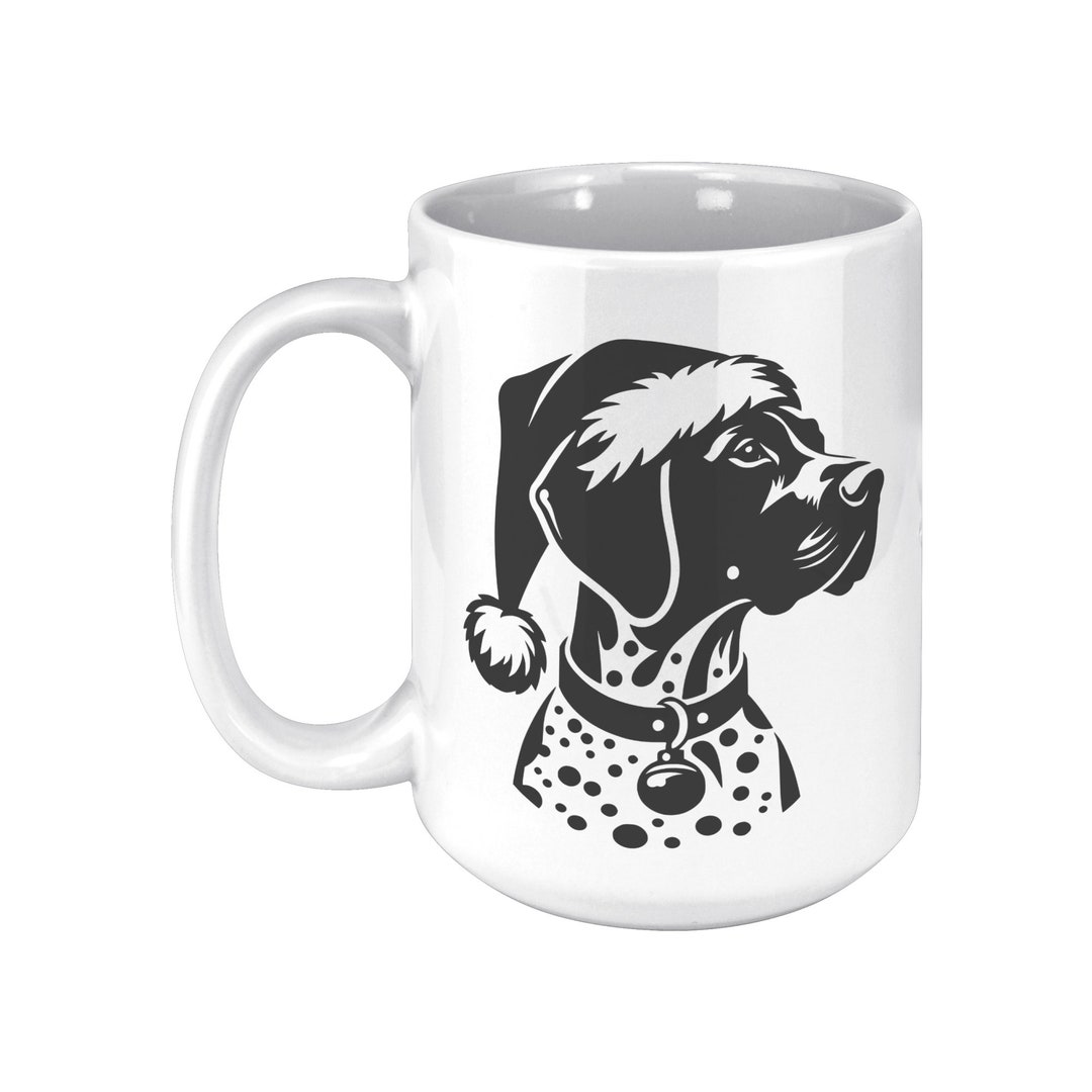 German Pointer Mug Santa Hat Mug Dog Lover Gift German - Etsy