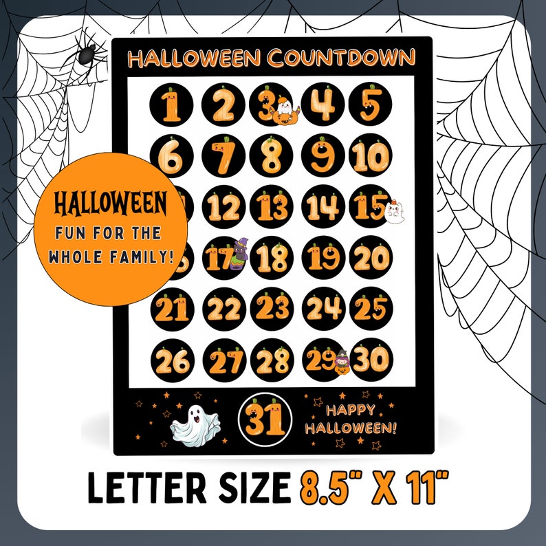 Halloween Countdown Printable for Kids, Classroom, and Family Fun ...