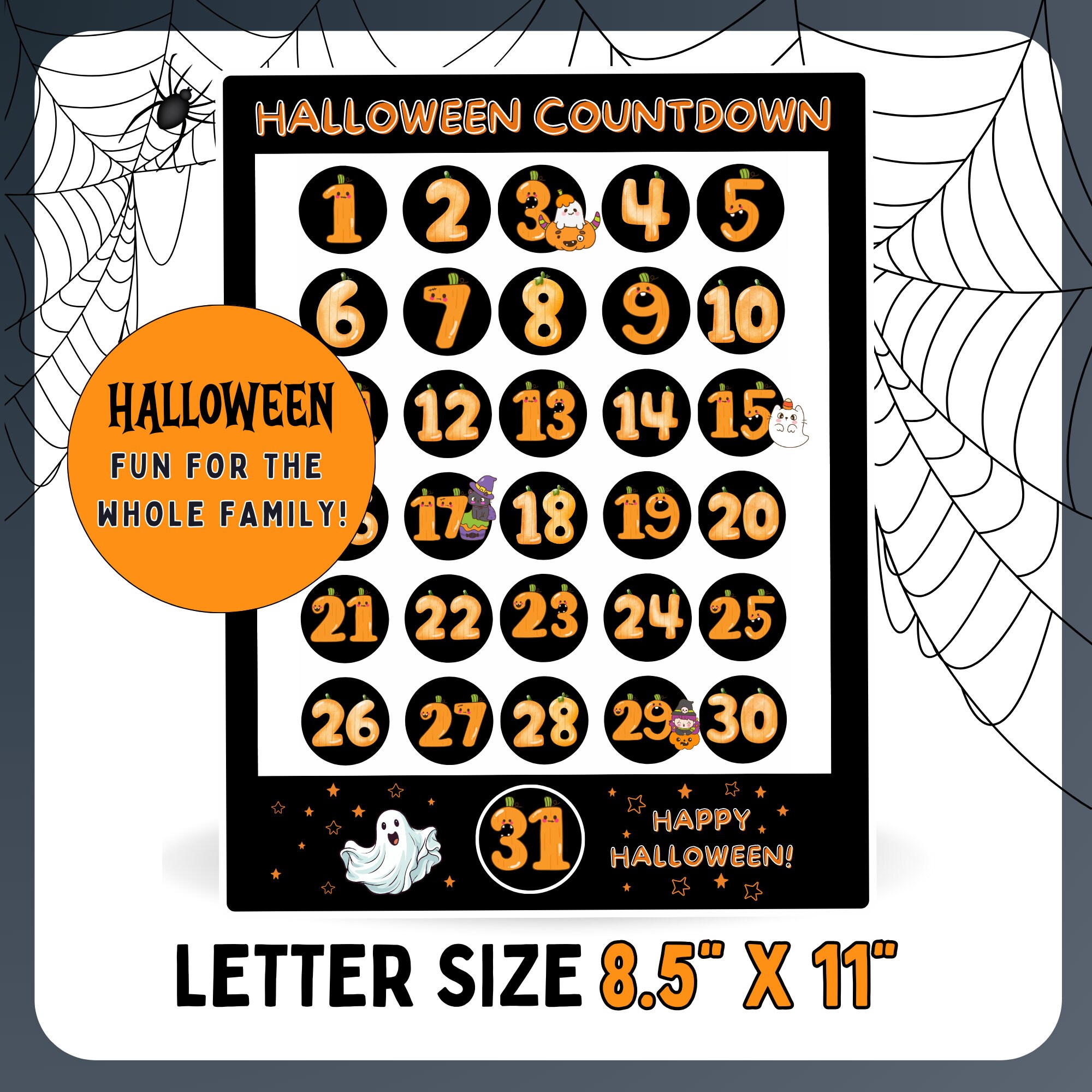 Halloween Countdown Printable for Kids, Classroom, and Family Fun ...