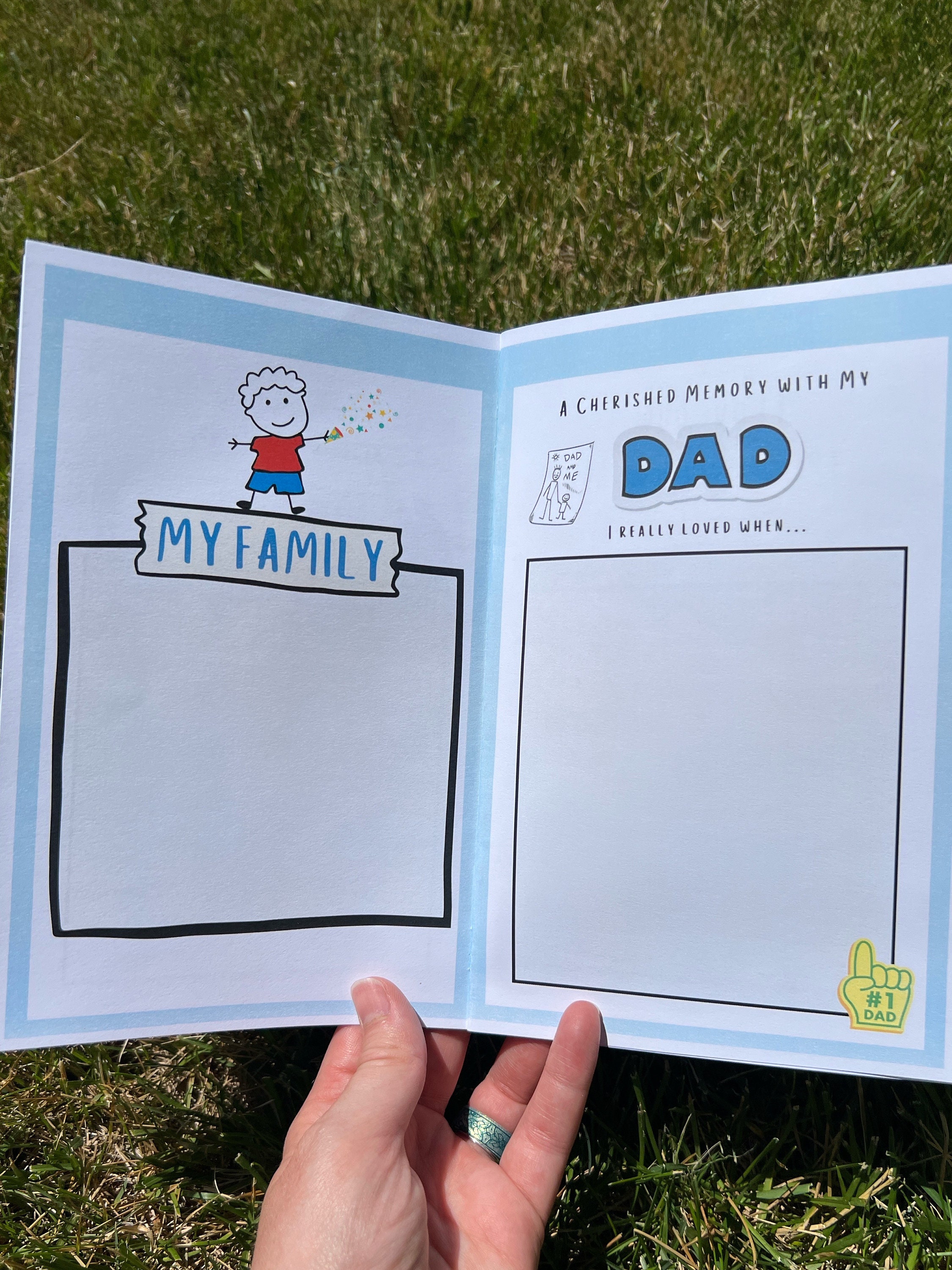 Personalized Father’s Day Booklet | Boy Dad Custom Kids Craft | DIY ...