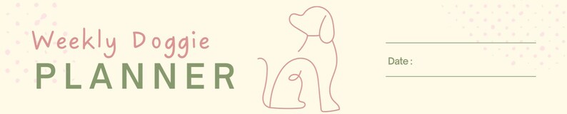 Weekly Doggie Planner - Etsy