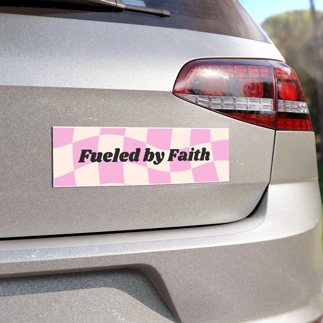 Fueled by Faith Car Magnet Christian Car Decor, Jesus Love Gift, Trendy ...
