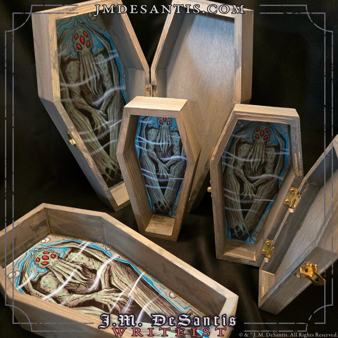 Cthulhu Creature Coffin - Display Art - Dice Tray - Wall Art - Various ...