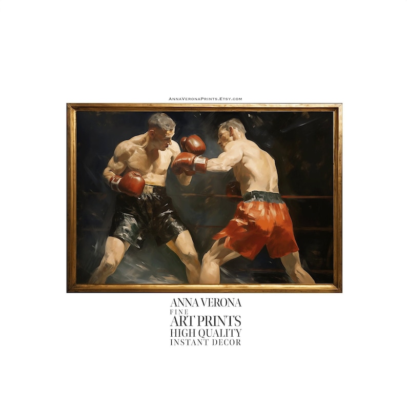 Boxing Fight Poster Workout Inspiration Sports Athlete Dynamic Decor ...