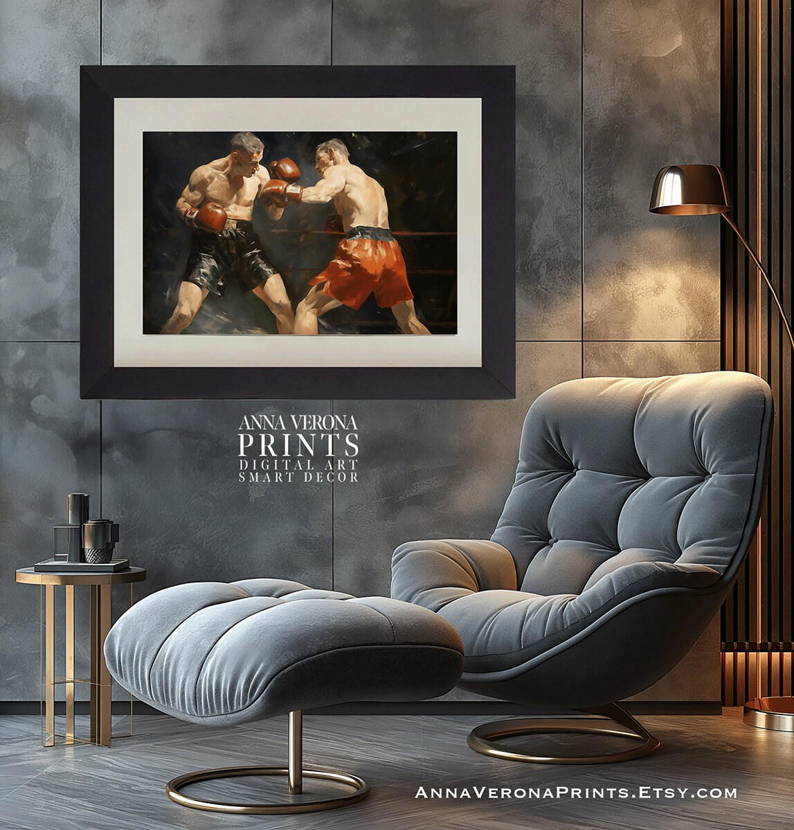 Boxing Fight Poster Workout Inspiration Sports Athlete Dynamic Decor ...
