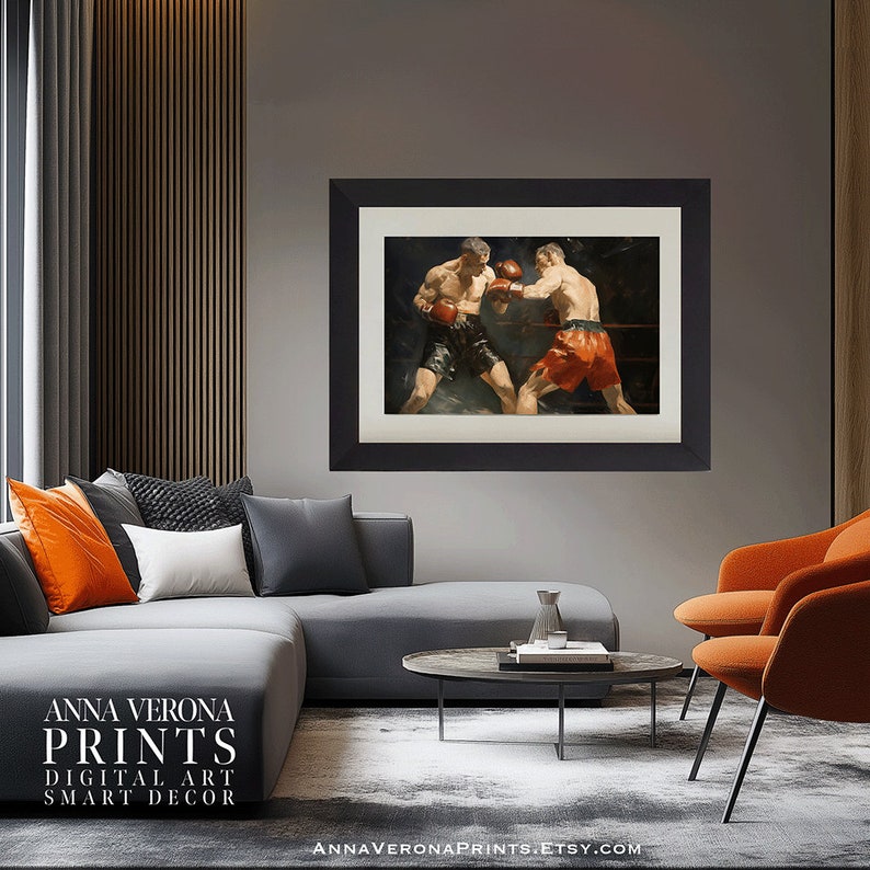 Boxing Fight Poster Workout Inspiration Sports Athlete Dynamic Decor ...