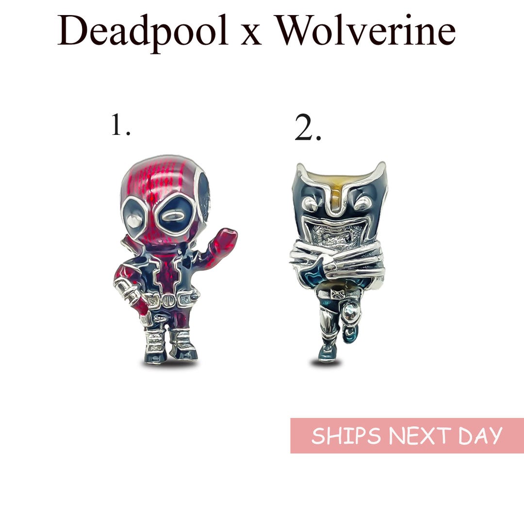 Deadpool Charm Wolverine Charm - Etsy