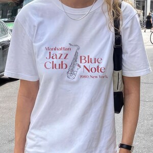 New York Jazz Club Blue Note 1980 Aesthetic Graphic Tee - Vintage ...