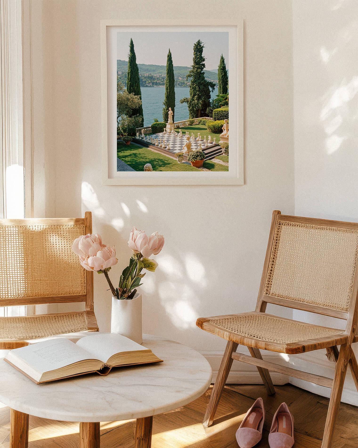 French Riviera Chess Print: Mediterranean Coastal Home Decor - Etsy