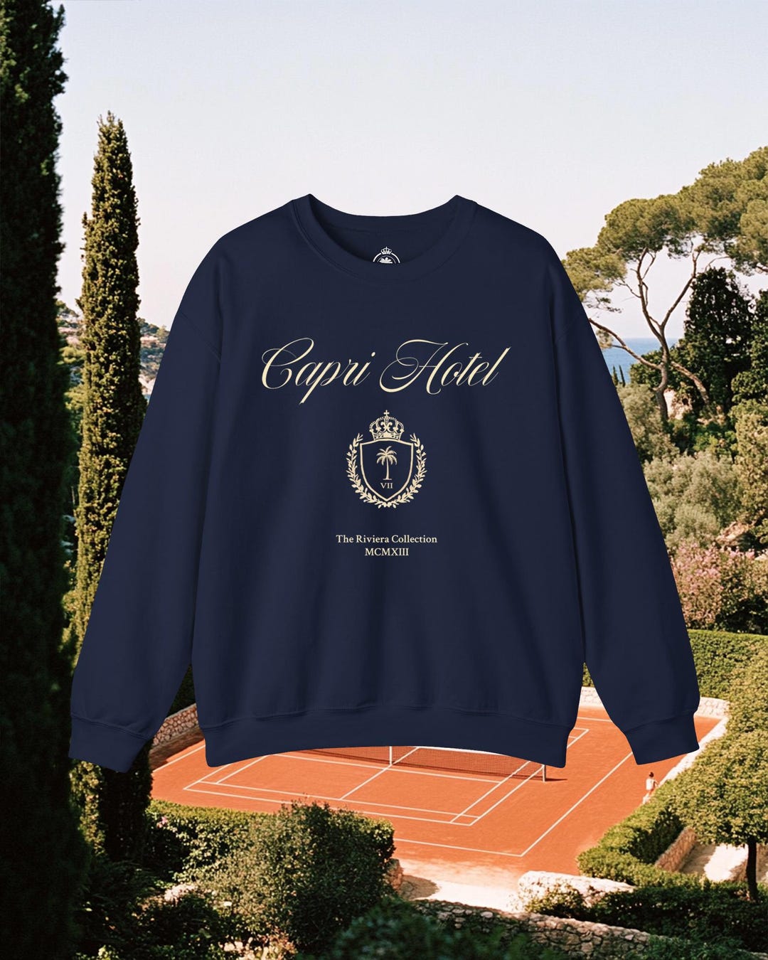 Capri Hotel Sweatshirt: Vintage Italian Riviera Crewneck, Preppy Style ...