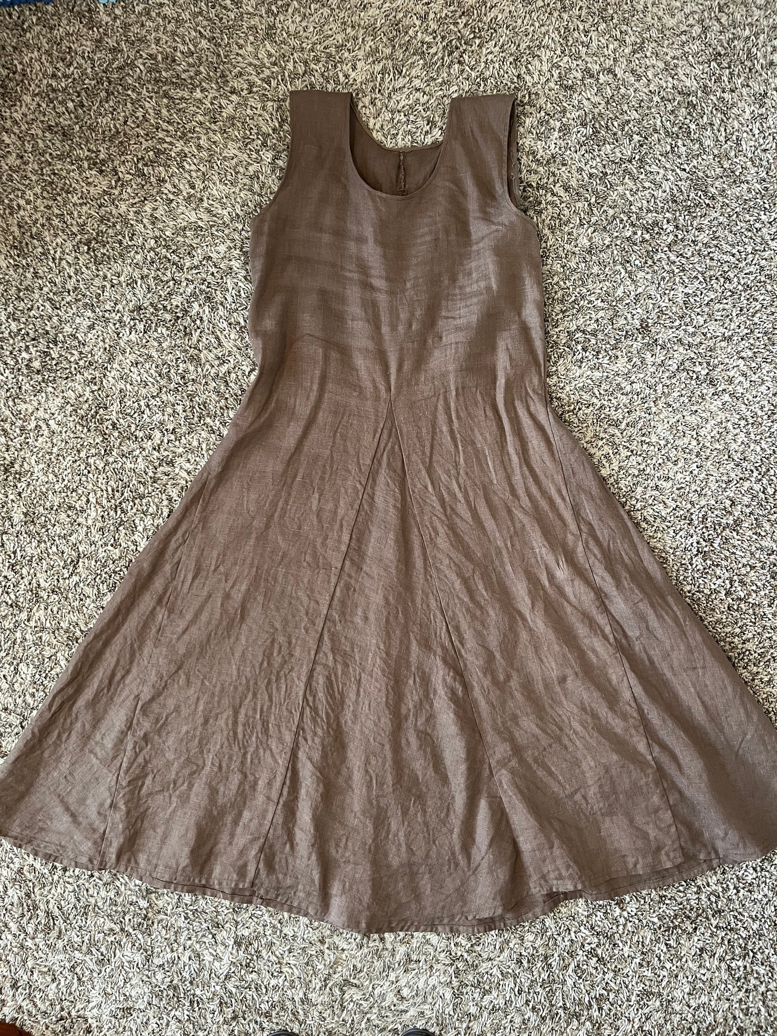 Linen Dress, Sleeveless, Medieval Simple Overdress, Handmade, LARP ...