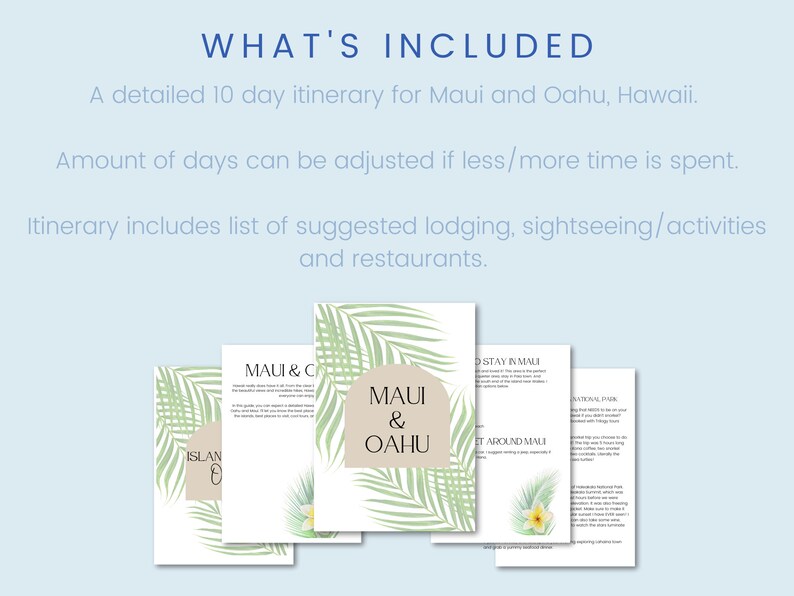 Maui and Oahu, Hawaii Itinerary - Etsy