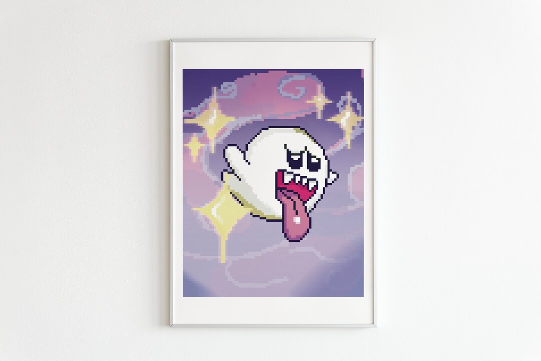 Pixel Boo Print - Etsy