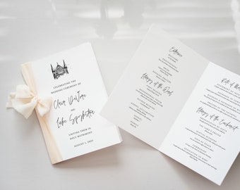 Roman Catholic Wedding Mass Program Booklet Template - Etsy