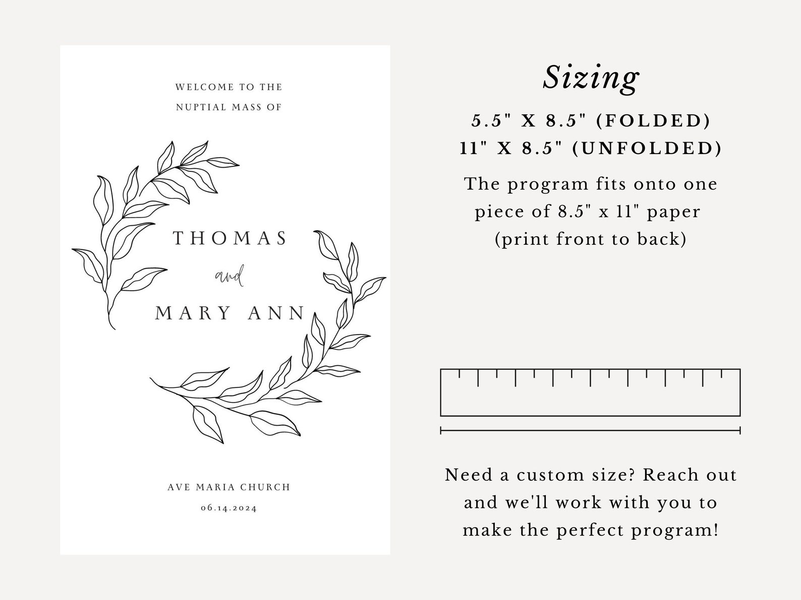 Catholic Wedding Program Catholic Nuptial Mass & Catholic Wedding ...