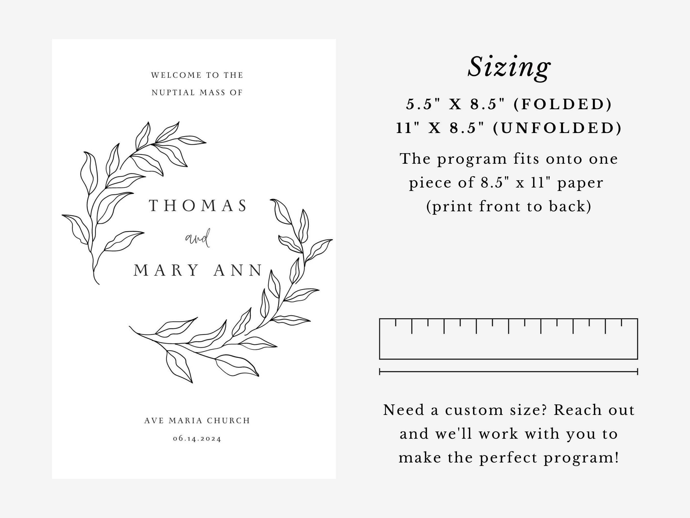 Catholic Wedding Program Catholic Nuptial Mass & Catholic Wedding ...