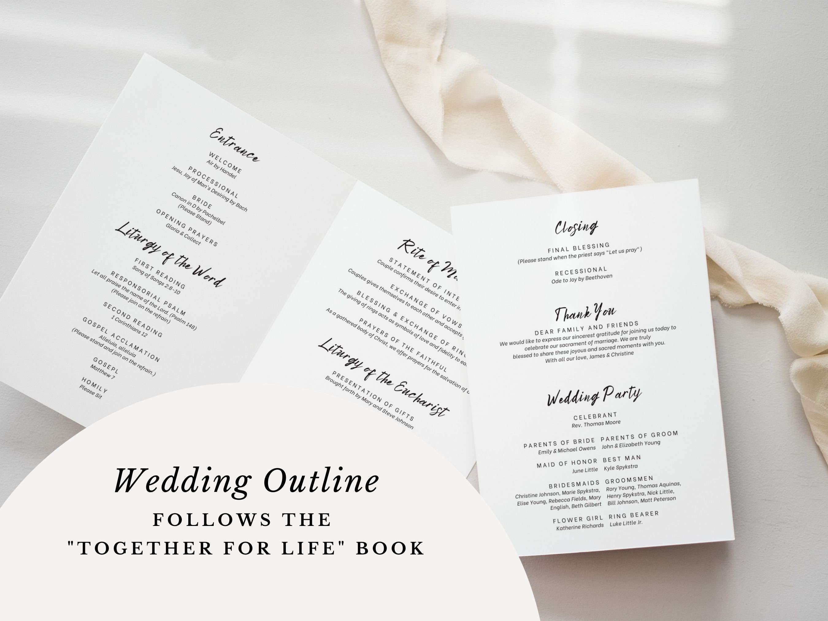Catholic Wedding Program Catholic Nuptial Mass & Catholic Wedding ...