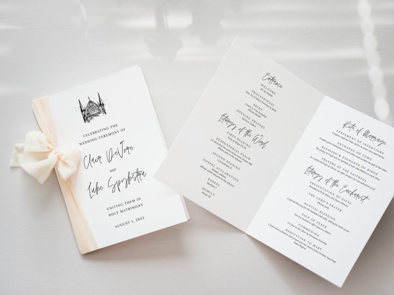 Catholic Wedding Program to Explain Faith With Catholic Nuptial Mass ...