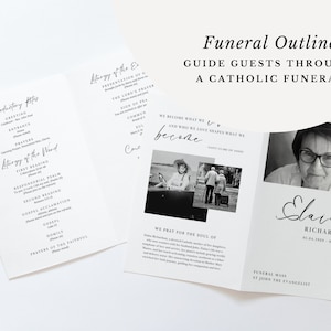 Catholic Funeral Program Catholic Celebration of Life Liturgy Memorial ...